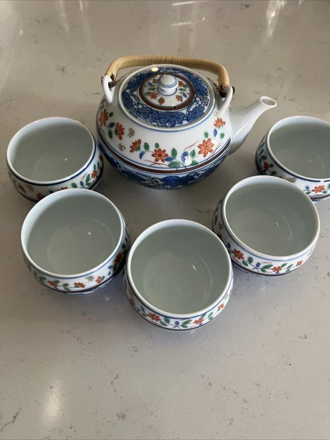 VINTAGE 7 PC Traditional Japanese porcelain tea set $21.99 - PicClick