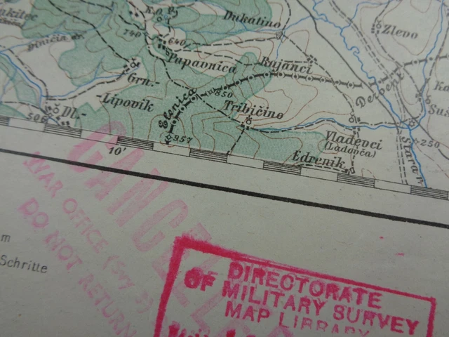 WW1 AUSTRO-HUNGARIAN MAP (SERBIAN CAMPAIGN) "KRIVA PALANKA" + KUSTENDIL ...