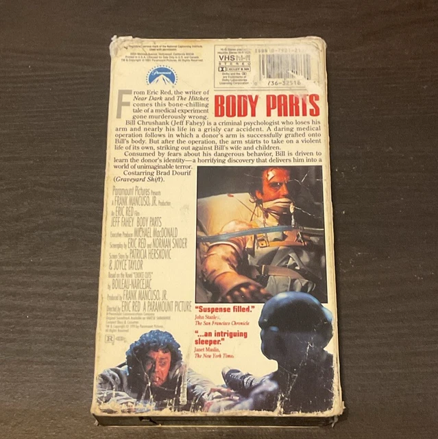 BODY PARTS (VHS) 1991 Jeff Fahey, Brad Dourif, Kim Delaney £4.51 ...