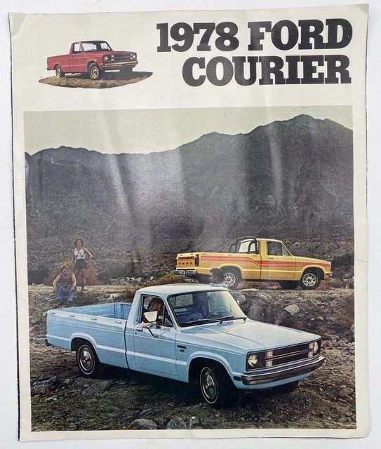 Ford Courier Pickup Truck Brochure Car Dealer Fold Out Advert Vtg 1978