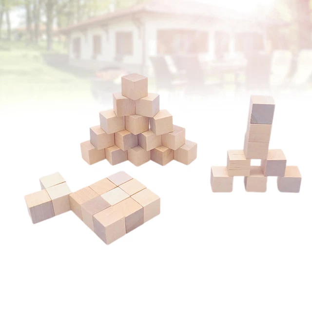 CUBIQUE 36 PIÈCES Blocs De Bois Non Finis De Puzzle Pour Enfants EUR 7 ...