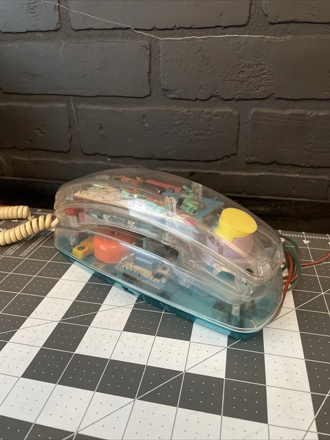 VINTAGE BELLSOUTH CLEAR Push Button Touch Tone Corded Wall/Table Phone ...