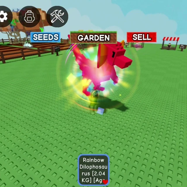 DILOPHOSAURUS 🌈 RAINBOW Hatched roblox Grow A Garden Fastest Delivery🌟 ...