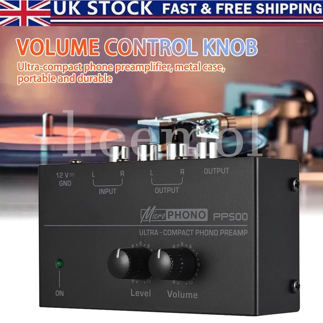 PHONO TURNTABLE PREAMP Electronic Audio Stereo Phonograph Preamplifier ...