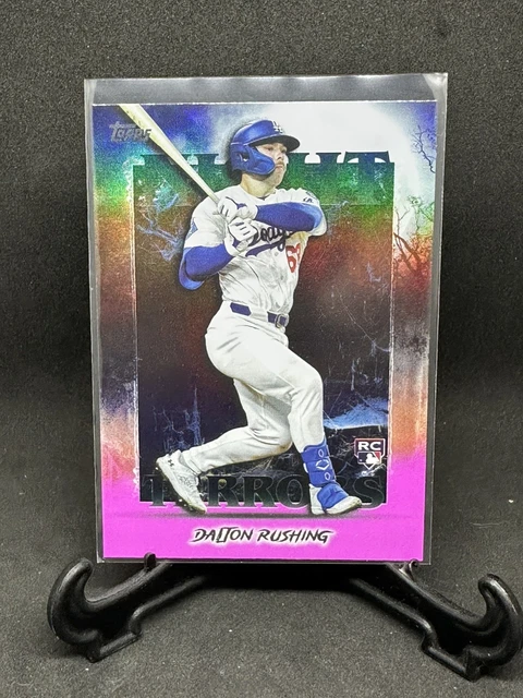 2025 TOPPS UPDATE Series Dalton Rushing Night Terrors Pink insert ...