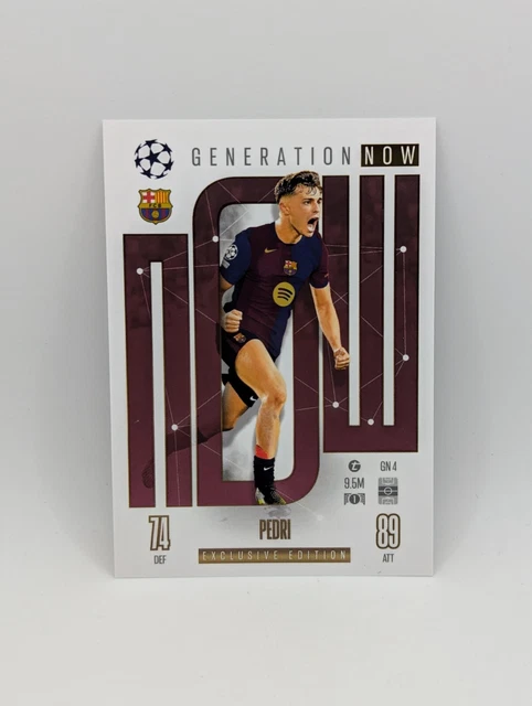 MATCH ATTAX 2024/25 Pedri Generation Now EXCLUSIVE EDITION Card #GN4 £0 ...