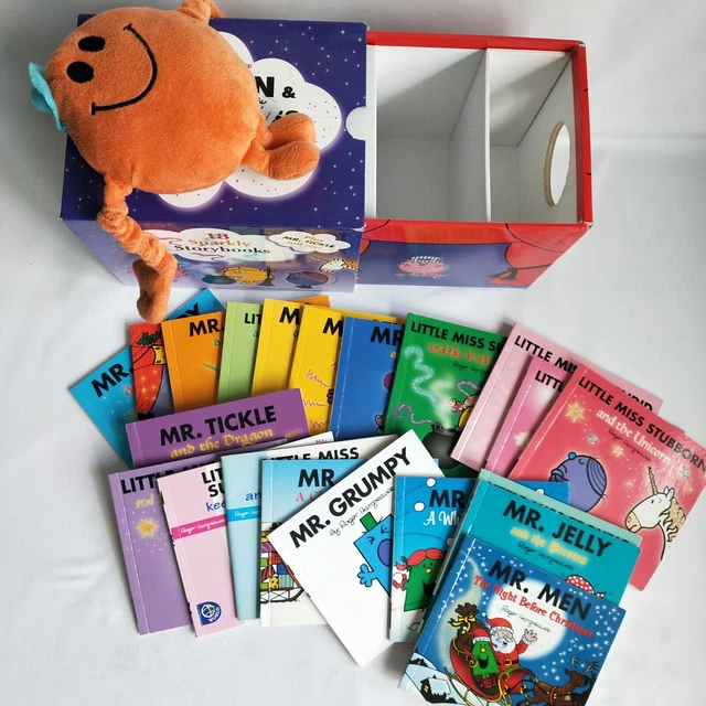 MR MEN & Little Miss The Glitter Box 18 Sparkly Storybooks & Mr Tickle ...