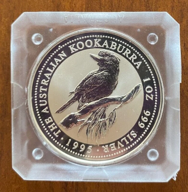 AUSTRALIAN: 1995 $1 KOOKABURRA ONE OUNCE (1oz) .999 SILVER COIN IN ...