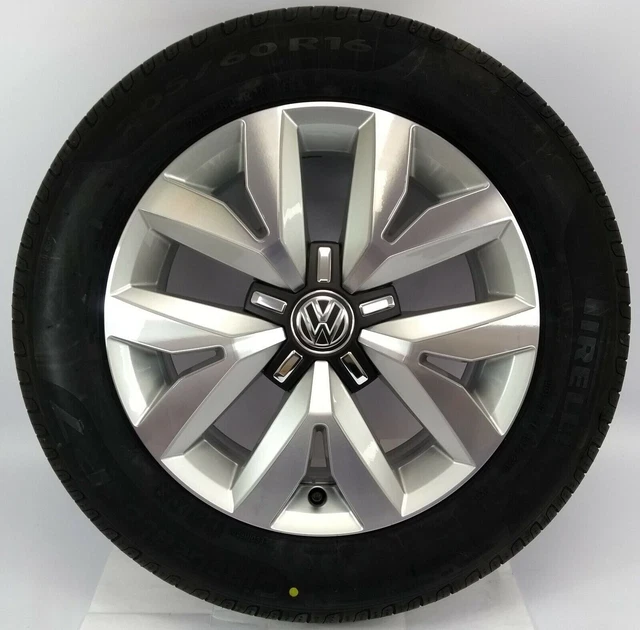 VW TOURAN 5T 16” Alloy Wheel Brighton Single + Pirelli 205 Tyre Genuine ...