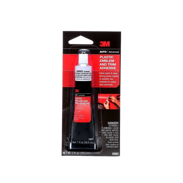 3M PLASTIC EMBLEM and Trim Adhesive, 03601, 1 fl oz $8.50 - PicClick