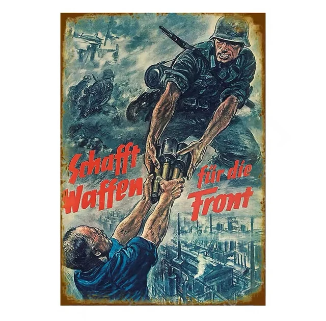 WW2 GERMAN POSTER Wermacht Cave Tin Sign Posters Metal Sign 8x12 ...