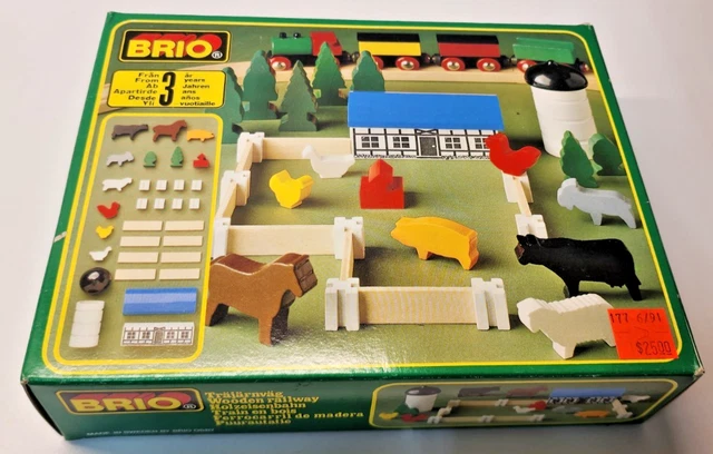 VINTAGE BRIO NO. 33575 Animal Farm Set Neu Versiegelte Beutel. Made in ...