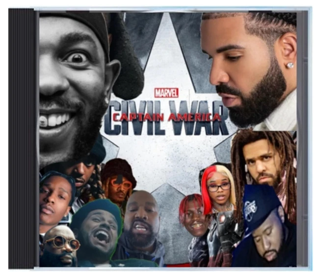 DRAKE ET KENDRICK Lamar - Mixtape CD Civil War 2024 fabriquée par fan ...