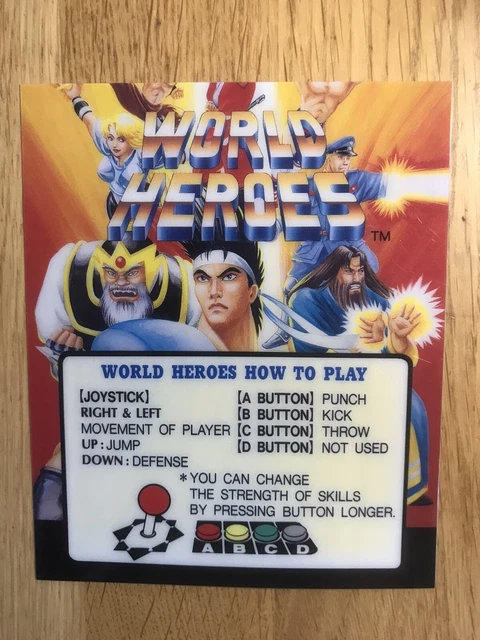 MINI MARQUEE WORLD Heroes Neo Geo Mvs Snk Arcade No Console Aes Cd Cdz ...