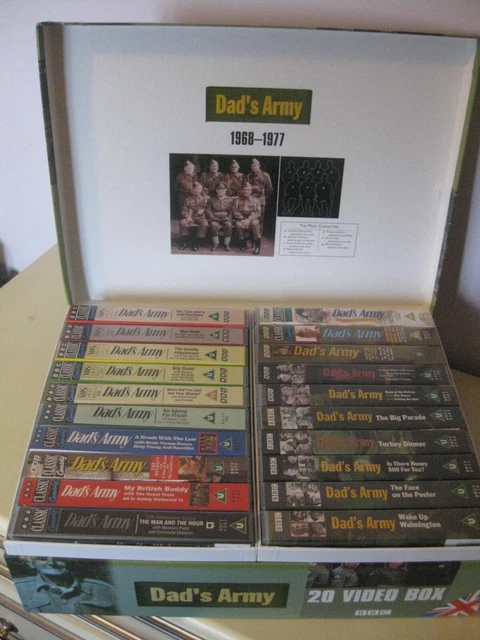 DAD'S ARMY BOXED Set of 20 VHS Video Tapes £16.00 - PicClick UK
