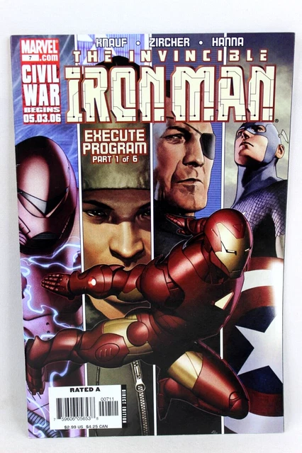 INVINCIBLE IRON MAN #7 Execute Program Part One 2006 Marvel Comics F-/F £1.52 - PicClick UK