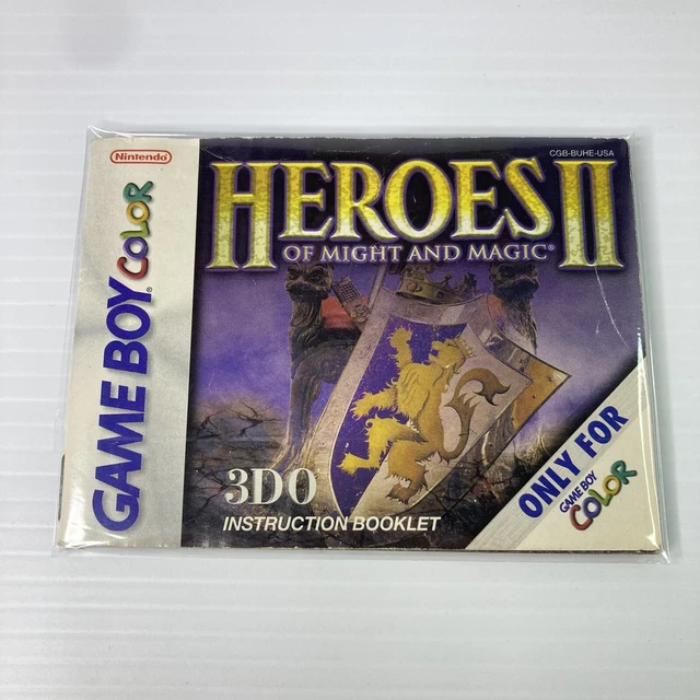 INSTRUCTION MANUAL - Heroes of Might and Magic II 2 Nintendo Game Boy ...