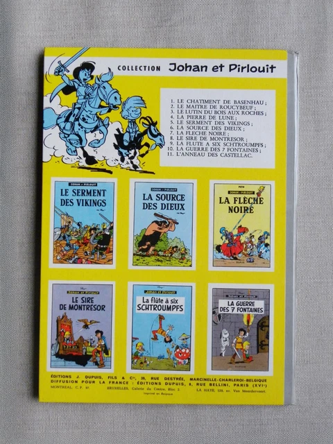 JOHAN ET PIRLOUIT Peyo L'anneau des Castellac EO 1962 PROCHE DU NEUF ...