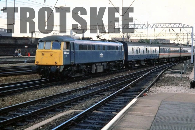 35MM SLIDE BR British Railways Electric Loco Class 85 85023 Crewe 1989 ...