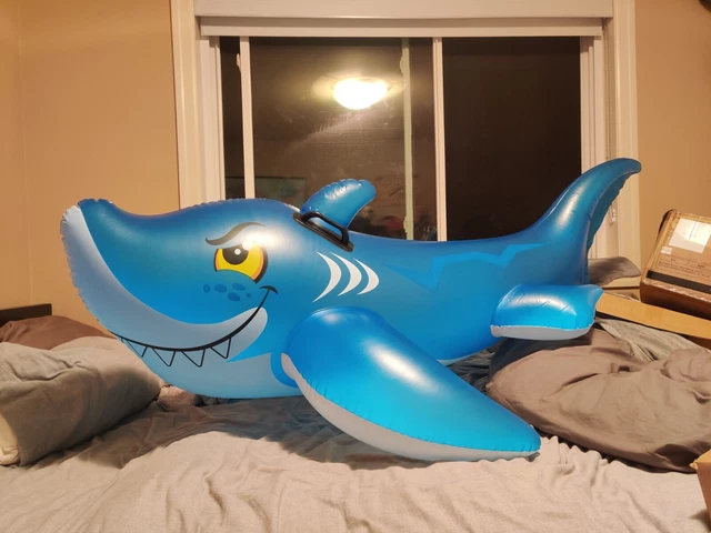 INTEX FRIENDLY SHARK Ride-On Pool Float Inflatable Toy $111.94 ...