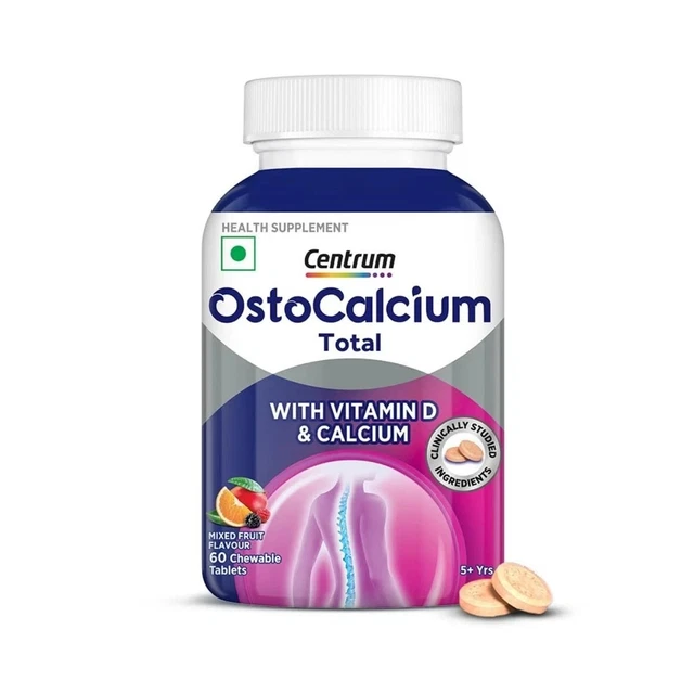 CENTRUM OSTO CALCIUM 60 Chewable Tablets For Women & Men Exp 2028 £16. ...