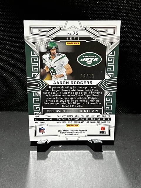AARON RODGERS 2023 Panini Obsidian FOTL exclusif violet inondation / 13 ...