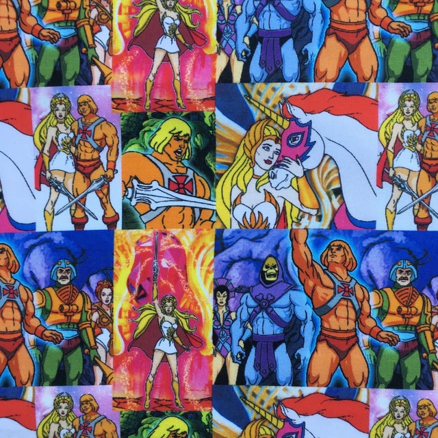 FQ 1980S RETRO Tv He-Man She-Ra Skeletor Fabric Childrens Character £4. ...
