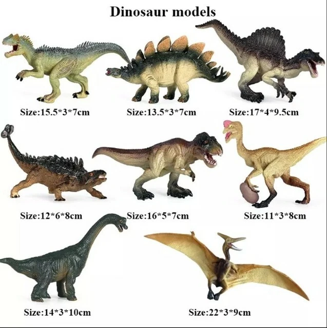 DINOSAURI MISTI IN miniatura set 8 modellini action figure di dinosauri ...