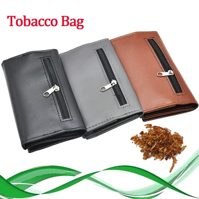 CIGARETTE ACCESSORIES SMOKING Pouch Case Tobacco Bag PU Leather Cigar ...