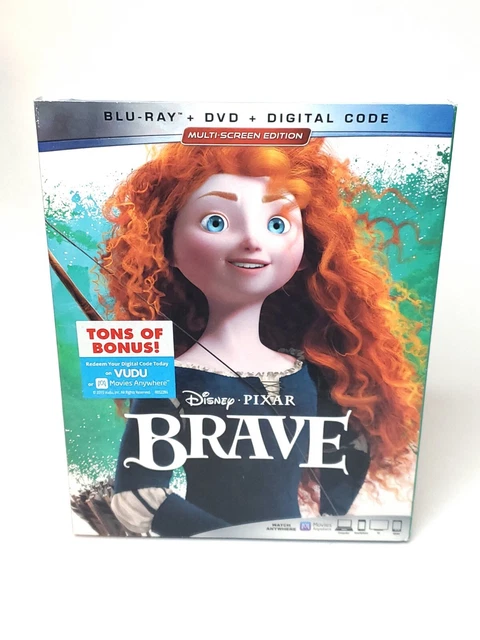 BRAVE DISNEY PIXAR Multi Screen Edition Blu Ray+DVD+Digital New Free ...