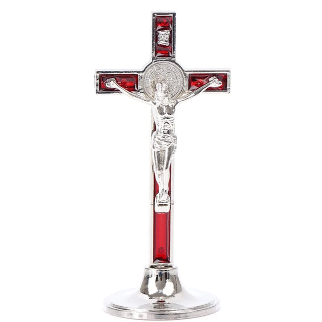 CROSS CRUCIFIX STAND Christ Catholic Jesus Statue Figurine Prayer Church Dec.YZ $5.43 - PicClick CA