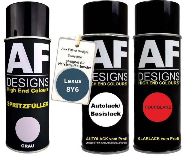 SPRITZFÜLLER KIT POUR Lexus 8Y6 Céleste Bleu Gf Vernis Transparent Base ...