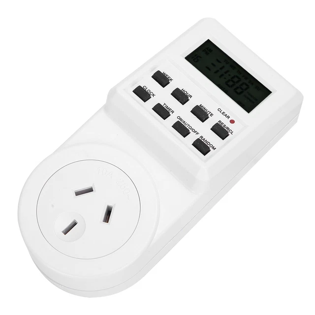 TIMER SWITCH SOCKET 24-hour Timer Programmable Switching Power Supply Plug-in El £12.42 ...