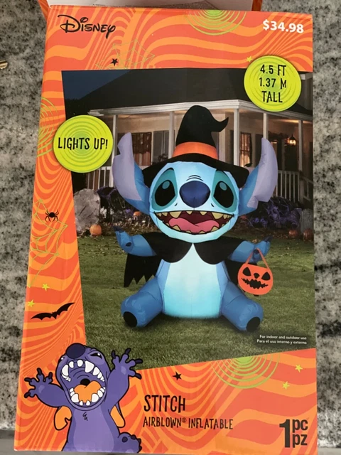 DISNEY'S STITCH 4.5 FT Airblown Inflatable Witch Costume Blow Up ...