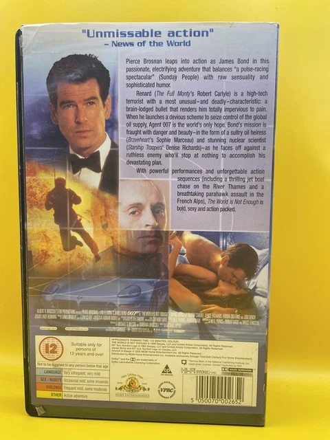 THE WORLD IS Not Enough Ex-Rental VHS £8.66 - PicClick UK