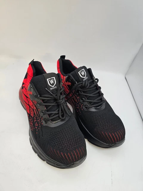 WISETT STEEL TOE Work Shoes Lightweight Safety Trainers for Men Women ...