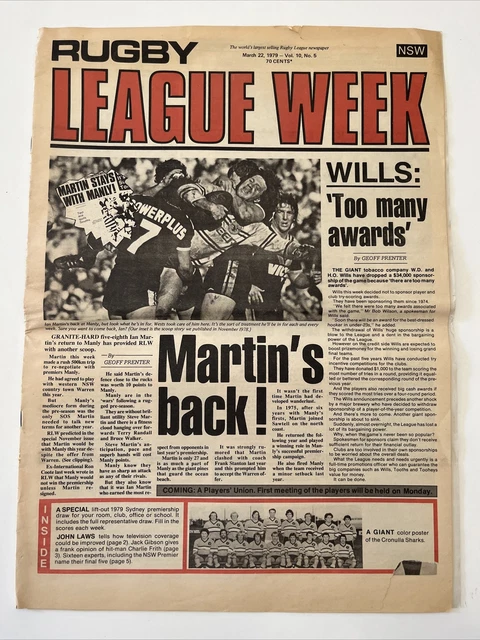 RUGBY LEAGUE WEEK 1979 #5 $4.99 - PicClick AU