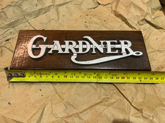 VINTAGE GARDNER PLAQUE, Diesel Engine Badge, Sign £47.00 - PicClick UK