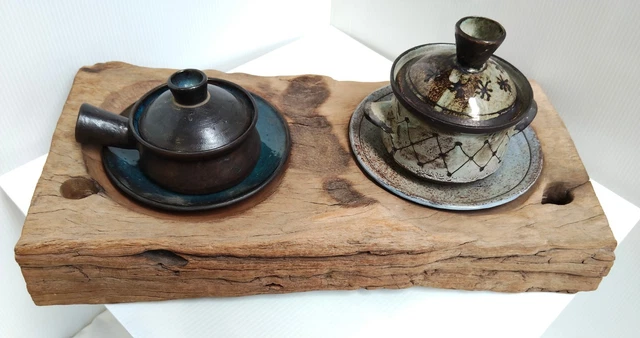 RARE VINTAGE STUDIO Pottery Stunning David & Hermia Boyd Condiment Set ...