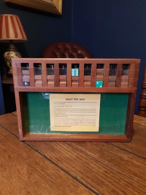 ORIGINAL VINTAGE 1950S Wooden Shut The Box Game Made In England £20.00 ...