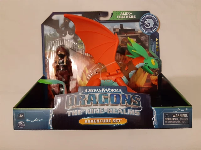 DREAMWORKS DRAGONS THE Nine Realms Alex And Feathers Action Figure (NEW ...