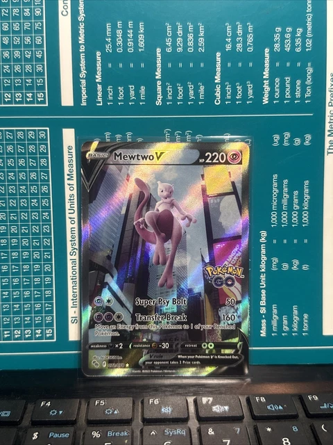 POKÉMON TCG MEWTWO V (Full Art) Pokemon GO 072/078 Holo Ultra Rare #1 ...