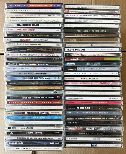 50 RANDOM CD Mystery Box Lot | Assorted Music Genres | Rock Pop Country ...