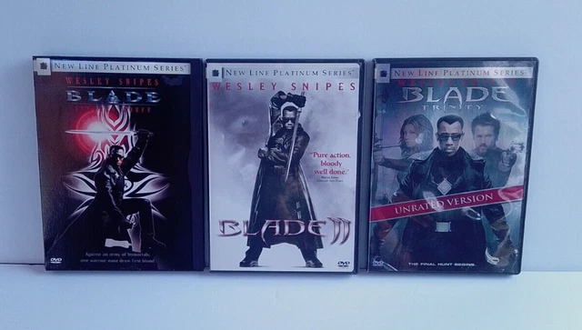 BLADE TRILOGY MOVIE DVD Lot~ Blade/ Blade II/ Blade Trinity w/ Comic £5 ...