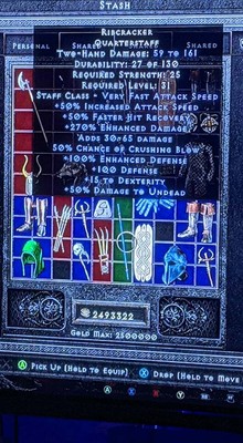 DIABLO 2: RESURRECTED RIBCRACKER DRUID D2R XBOX/PS4-PS5-PLAYSTATION ...