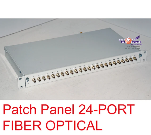 24-PORT FIBER OPTICAL Patch Panel 1U 24 Port Top Condition -B102 £50.57 ...