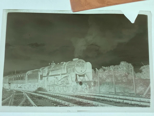 STEAM LOCOMOTIVE 92220 Evening Star British Rail Railway Large Negative ...