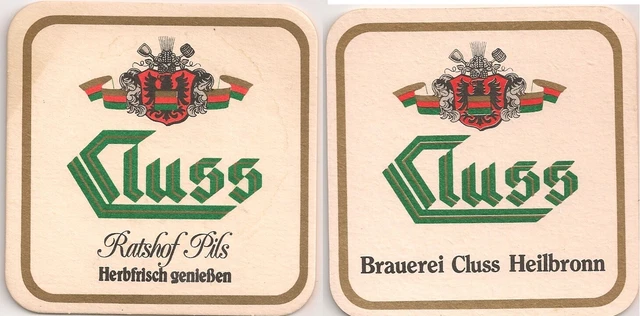 BRAUEREI CLUSS, HEILBRONN - Bierdeckel "Ratshof Pils" aus den 1980er ...