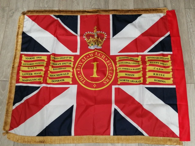 THE ROYAL WELCH Fusiliers 1st battalion Queen's colours flag. £33.00 ...