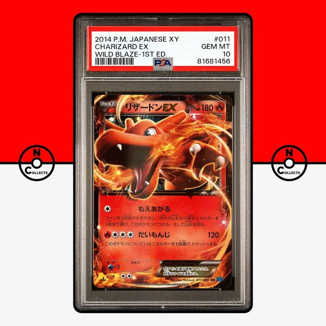 POKEMON PSA 10 Charizard EX XY2 Wild Blaze 011/080 EX 1st Edition Japanese EUR 72,35 - PicClick FR